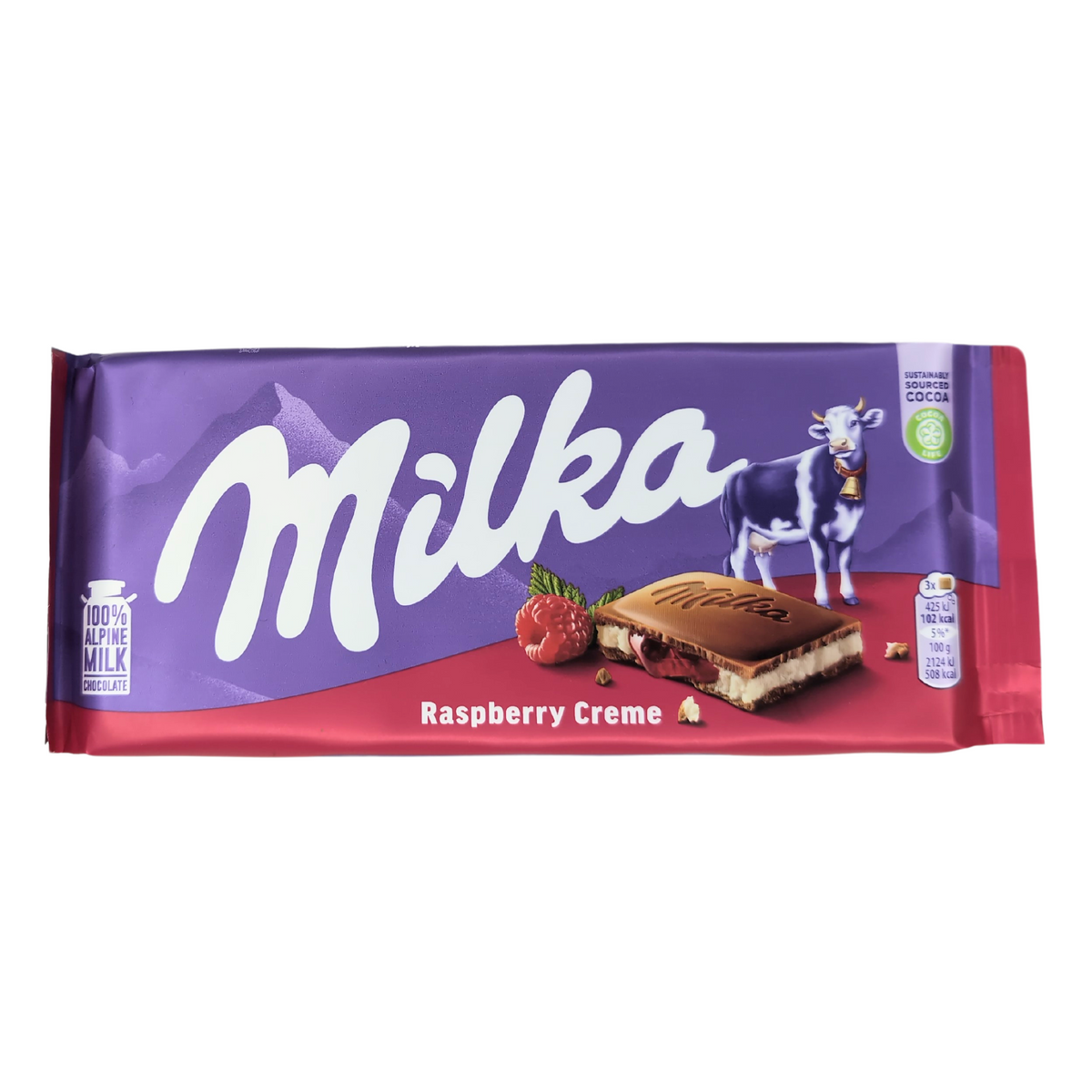 Milka Raspberry Cream Chocolate Bar – Lasoshi